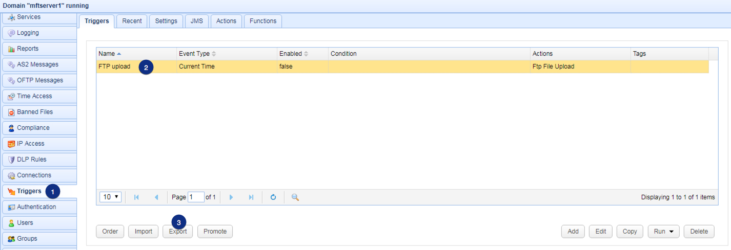 Exporting And Importing Triggers